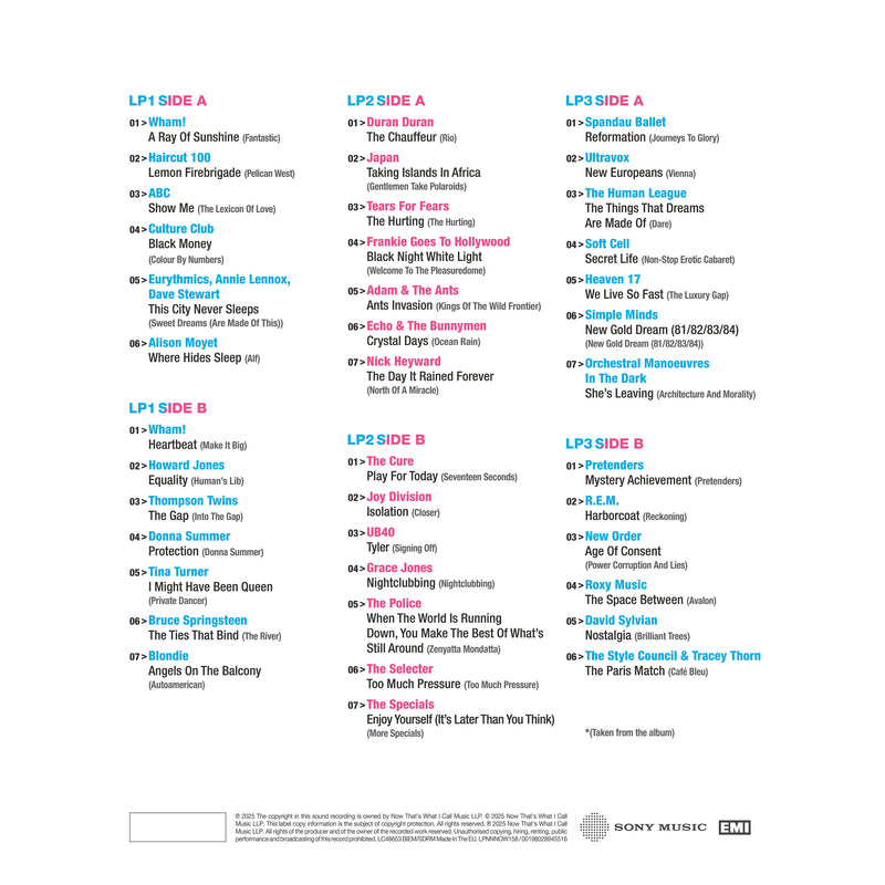NOW That's What I Call An Era: The Albums - 1980-1984 (3LP) - NOW MUSIC ...