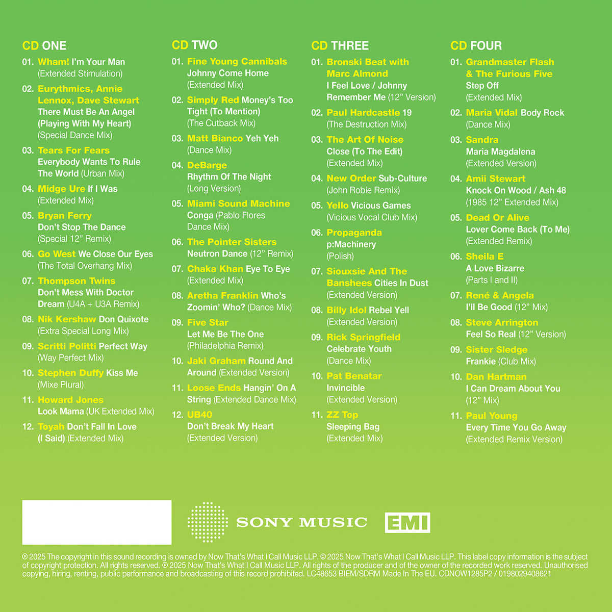 NOW 12" 80s: 1985 - Part Two (4CD) - NOW MUSIC Official Store