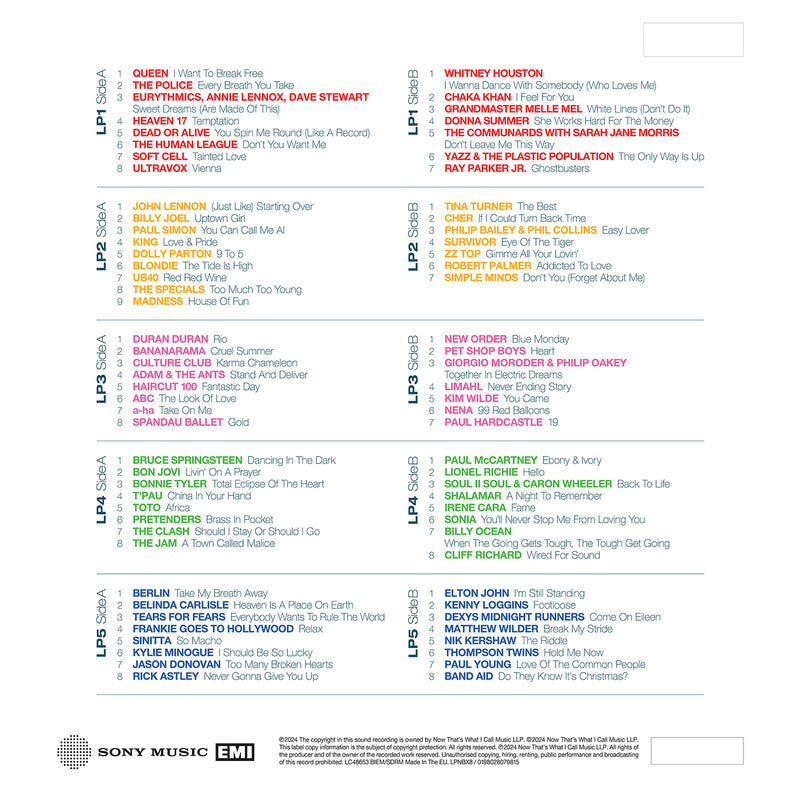 NOW Presents… The 80s (5LP) - NOW MUSIC Official Store