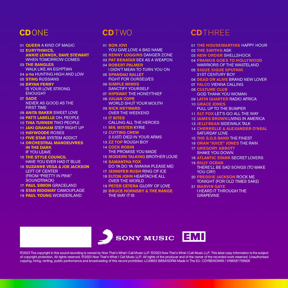 NOW - Yearbook Extra 1986 (3CD) - NOW MUSIC Official Store