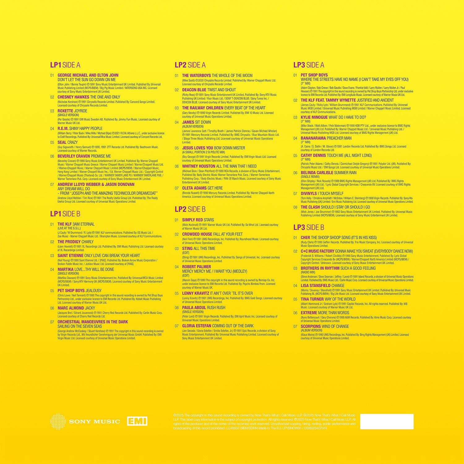 NOW – Yearbook 1991 (3LP) - NOW MUSIC Official Store