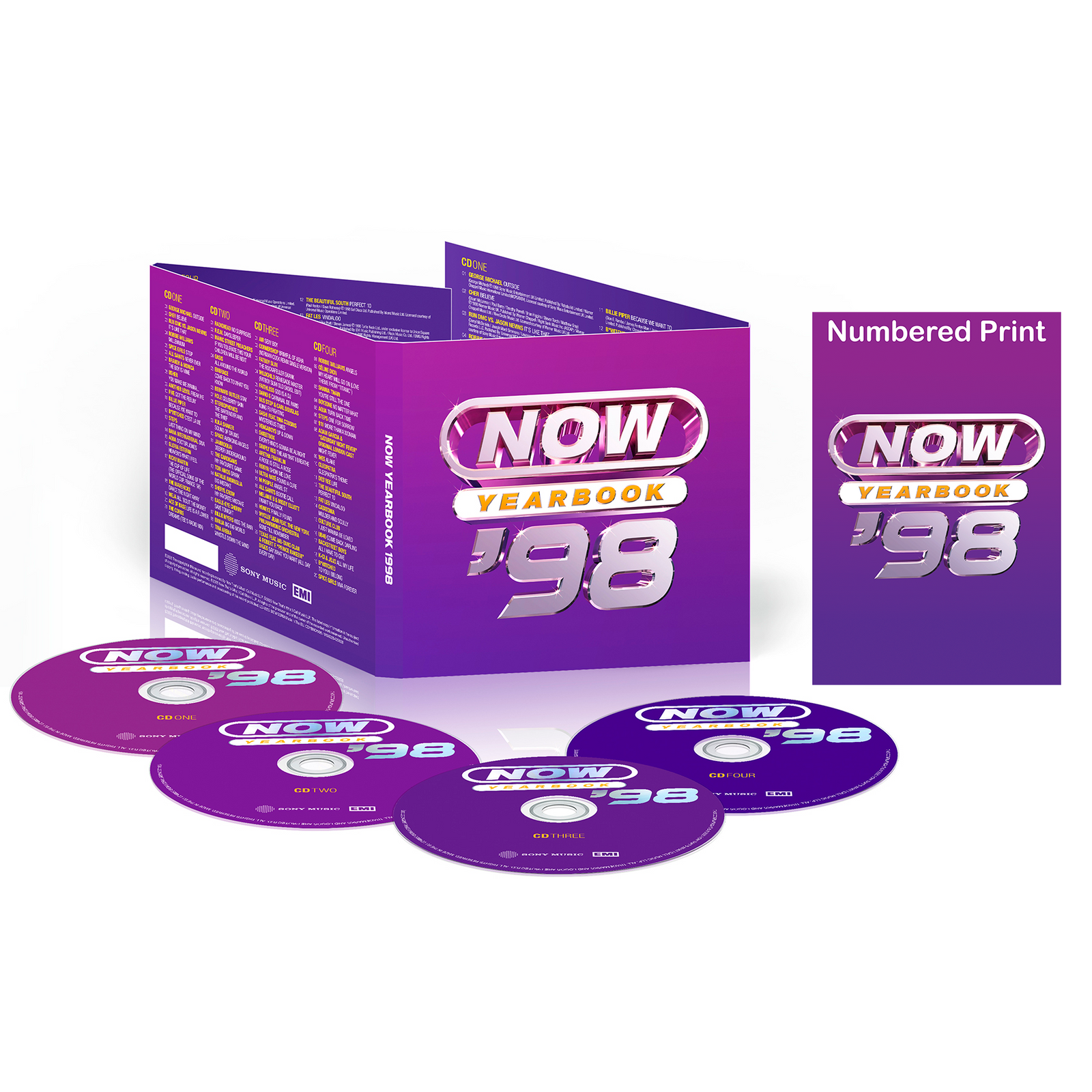 NOW - Yearbook 1998 (4CD) & Exclusive Numbered Print - NOW MUSIC ...