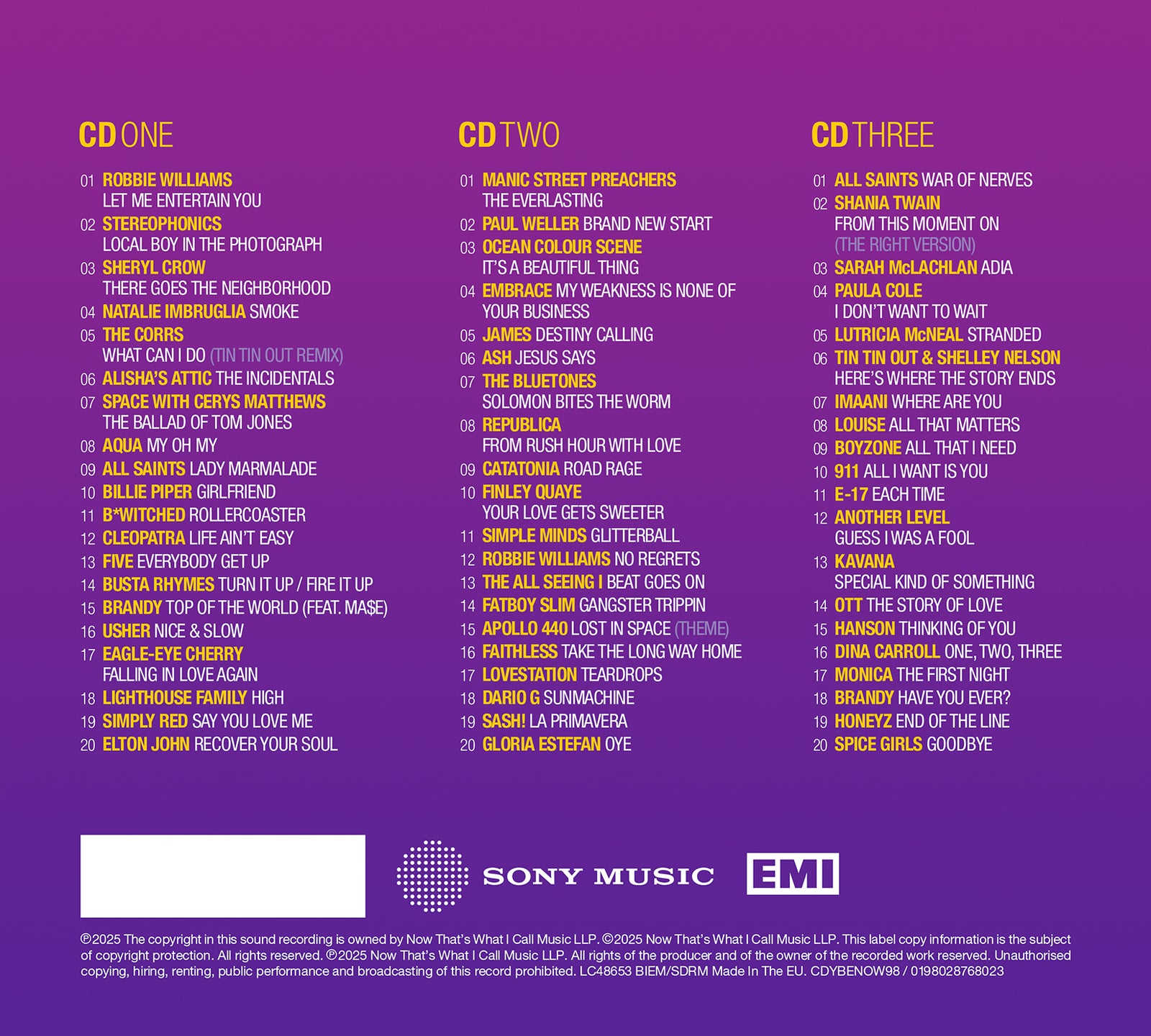 NOW – Yearbook Extra 1998 - NOW MUSIC Official Store