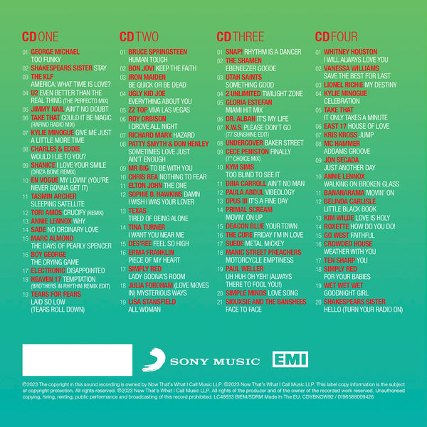 NOW – Yearbook 1992 (4CD) - NOW MUSIC Official Store